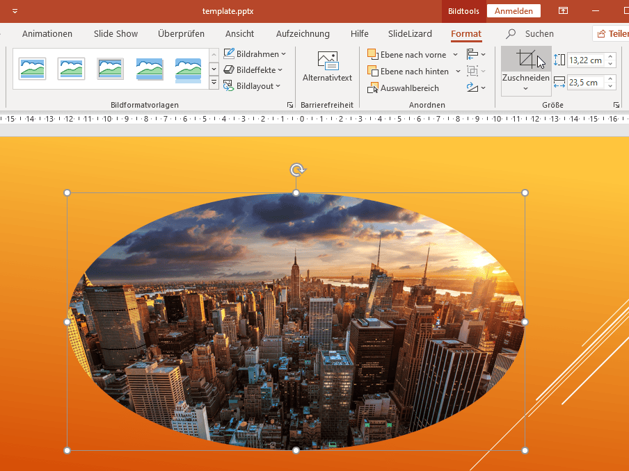 PowerPoint Bild Schr g Oder Als Kreis Zuschneiden 2022 SlideLizard 