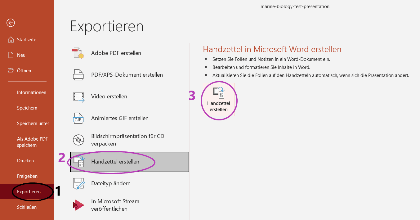 PowerPoint Handouts Erstellen Drucken 2022 SlideLizard 