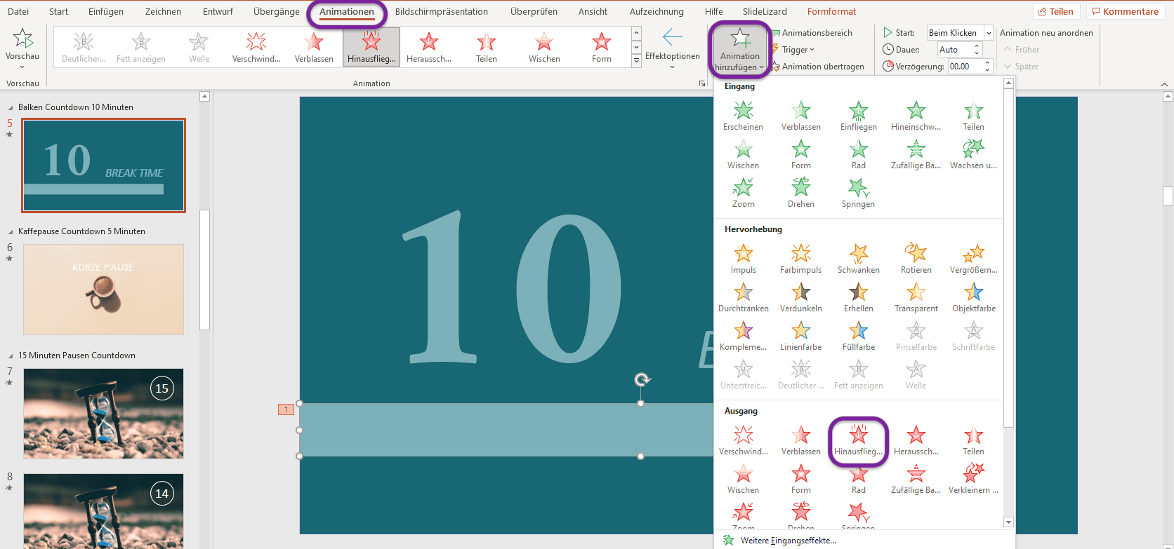 PowerPoint Countdown Timer Animation Vorlage 2022 SlideLizard 